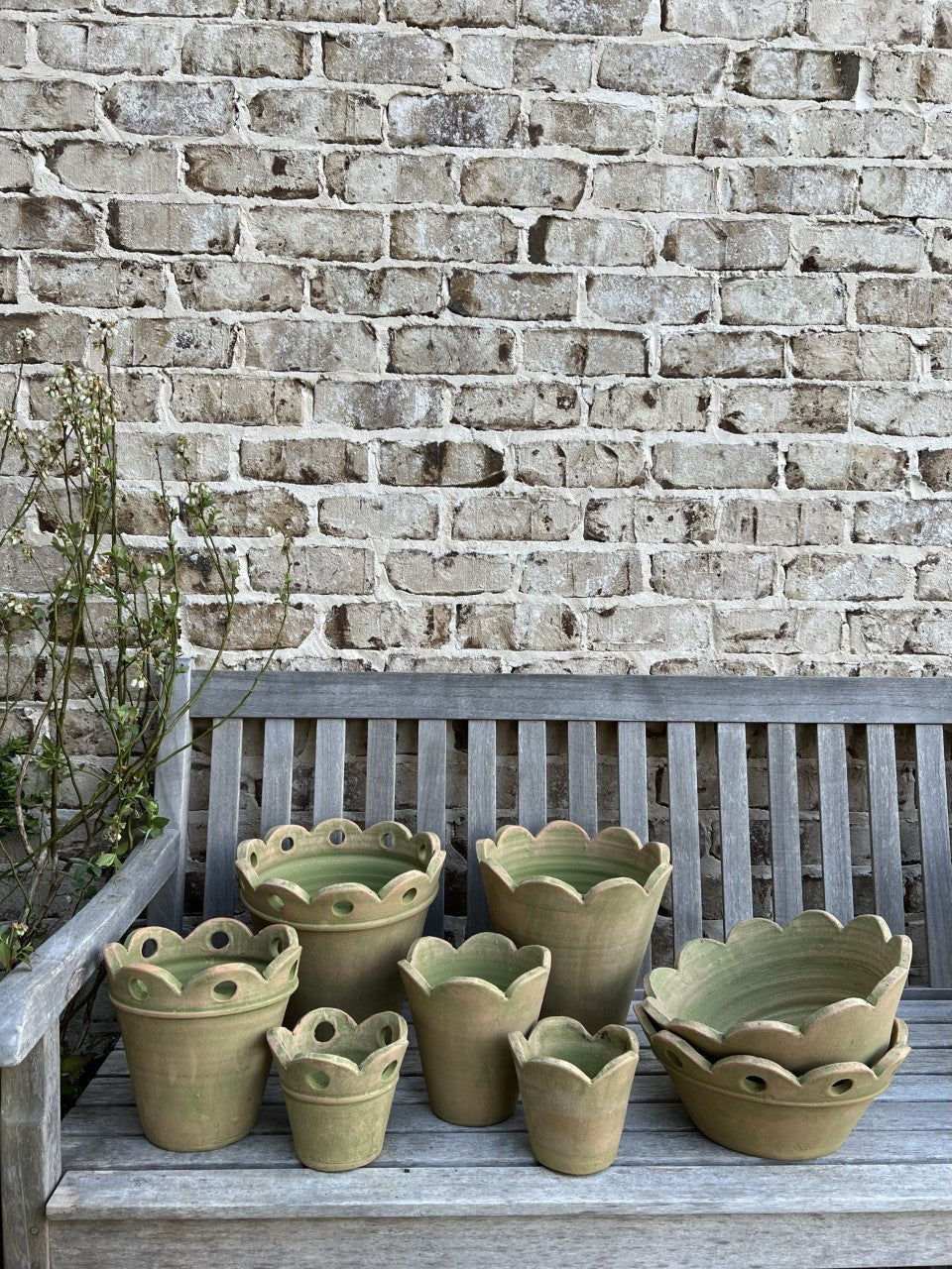 sweetest scalloped pots-color verde – Blessedmommahome